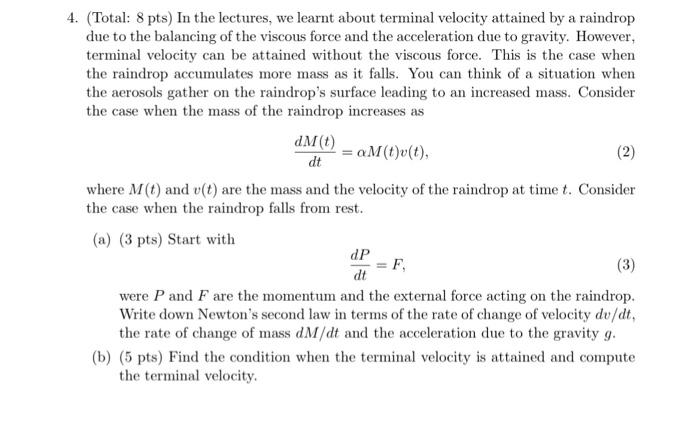 (Total: 8 pts) In the lectures, we learnt about | Chegg.com