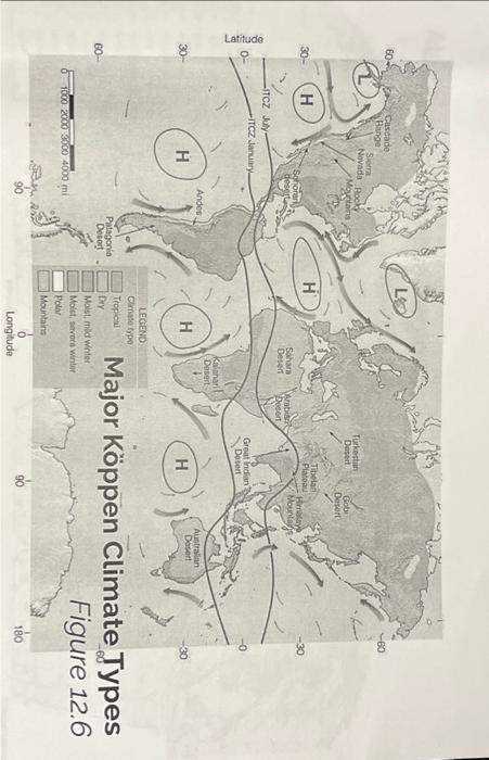 Solved You will cross-reference the maps in the Climatic | Chegg.com