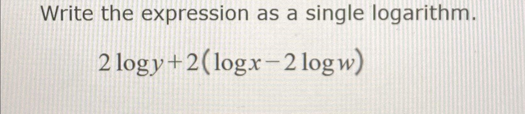 Solved Write the expression as a single | Chegg.com