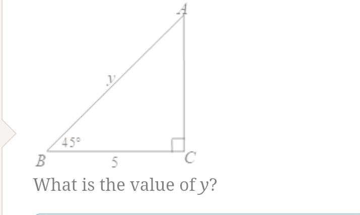 Solved What is the value of y ? | Chegg.com