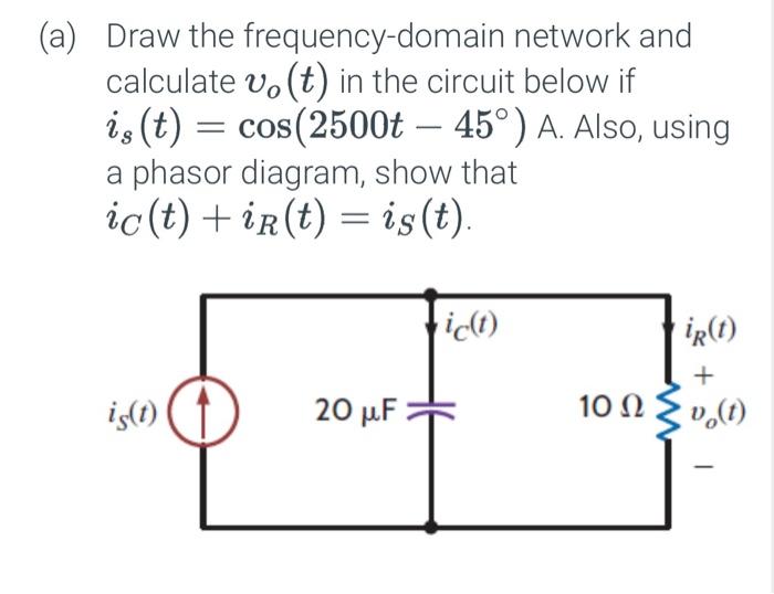 Solved a) Draw the frequency-domain network and calculate | Chegg.com