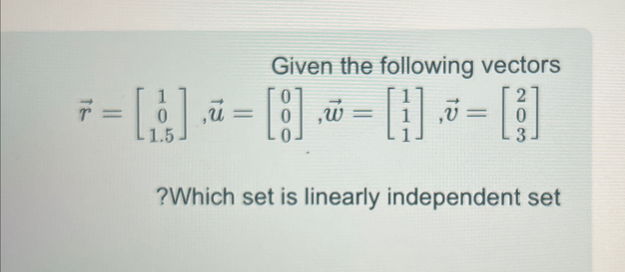 Solved Given the following | Chegg.com
