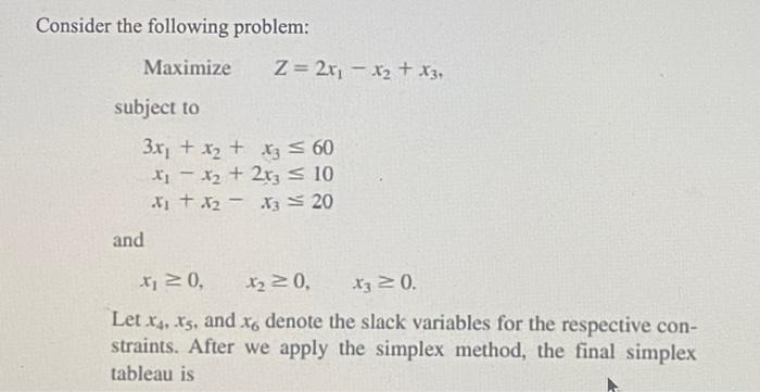 Solved Consider the following problem: Maximize Z = 2x1 - x2 | Chegg.com