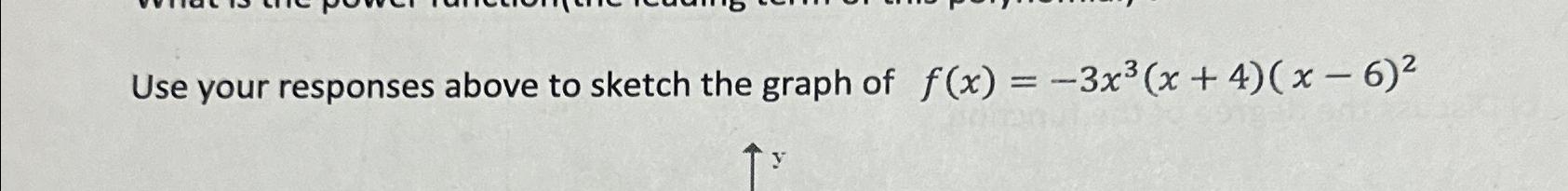 Solved Use your responses above to sketch the graph of | Chegg.com