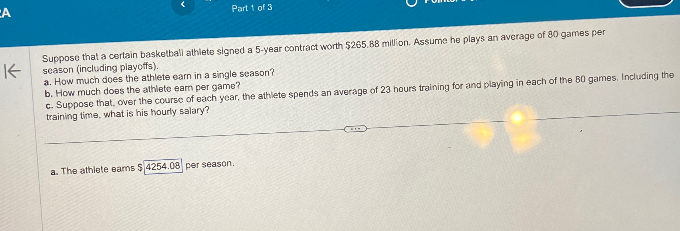 Solved Part 1 ﻿of 3Suppose that a certain basketball athlete | Chegg.com