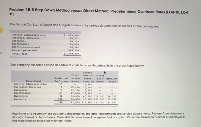 Solved Problem 48-6 Step-Down Method versus Direct Method; | Chegg.com