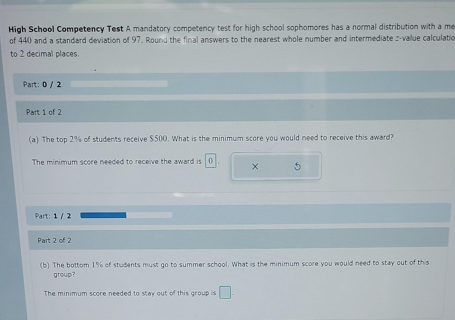 Solved High School Competency Test A mandatory competency | Chegg.com