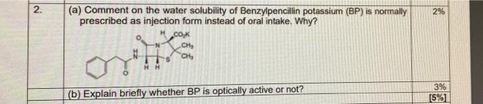 Solved 2. 2% (a) Comment on the water solubility of | Chegg.com