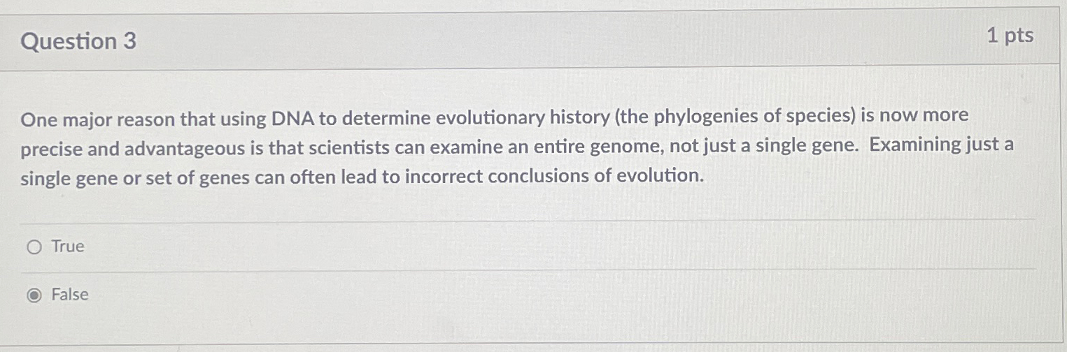 Solved Question 31 ﻿ptsOne major reason that using DNA to | Chegg.com
