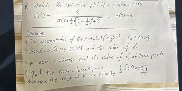 Solved 6) Sketch the root-locus plot of a systeme with | Chegg.com