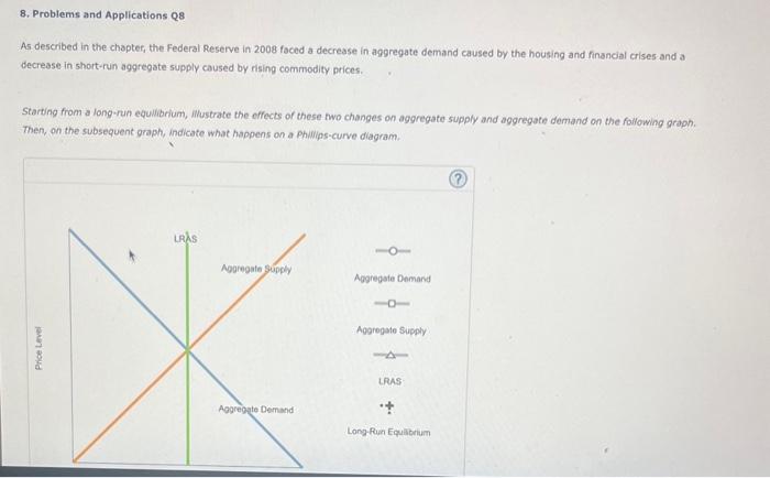 Solved 8. Problems and Applications Q8 As described in the | Chegg.com