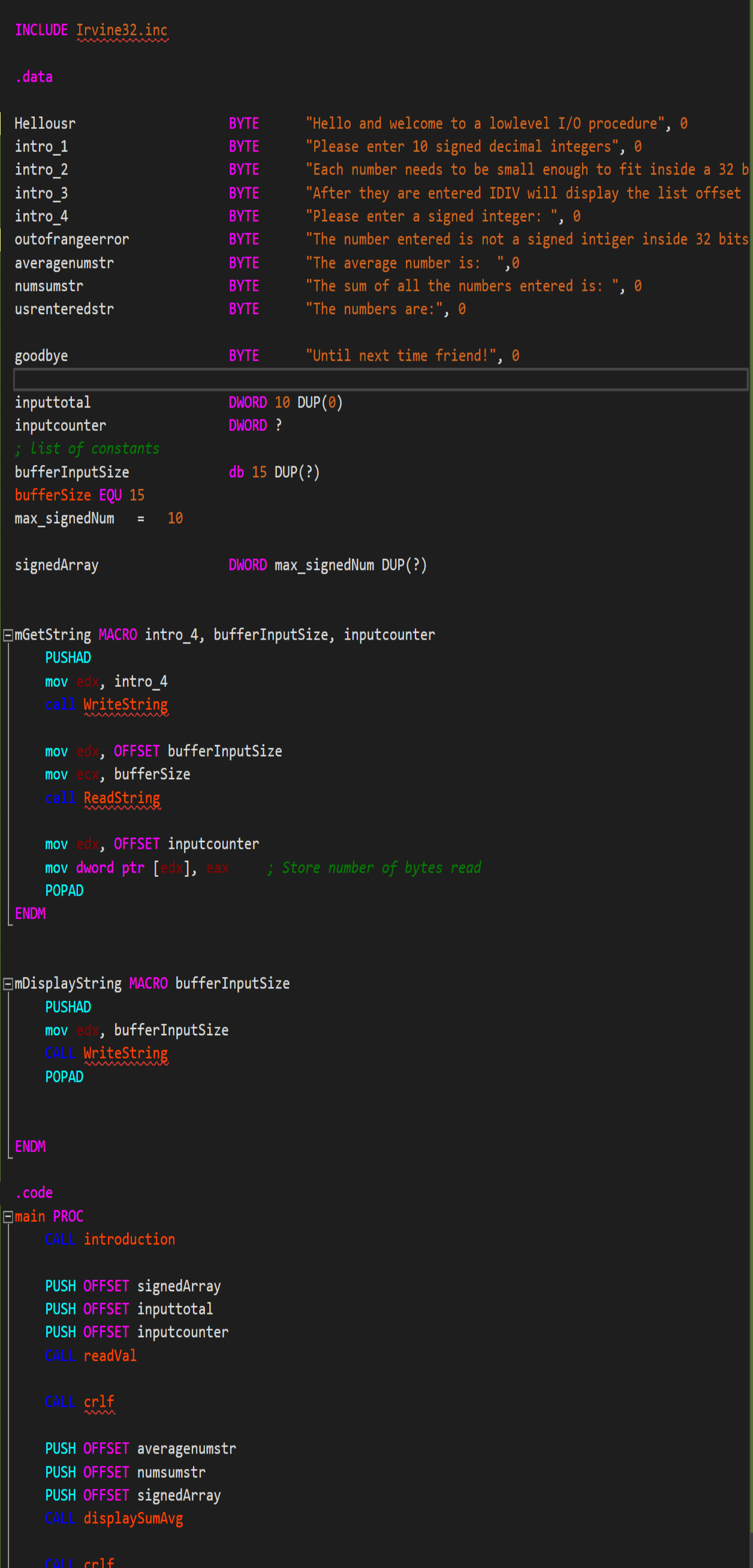 Solved I have an issue with my code and have been struggling | Chegg.com