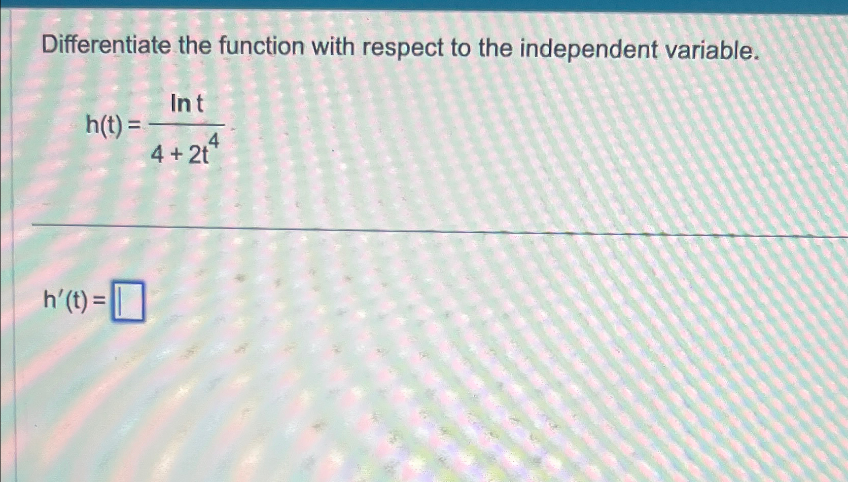 Solved Differentiate the function with respect to the | Chegg.com