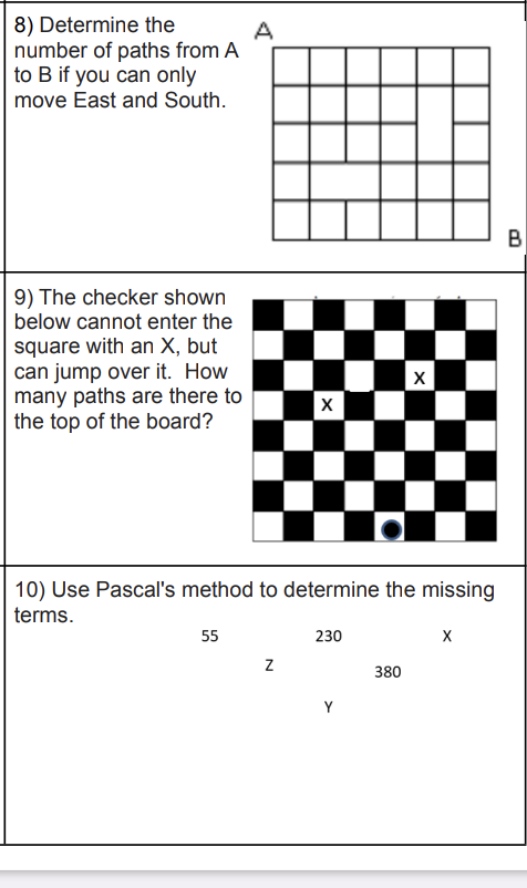 [Solved]: 8) Determine the number of path