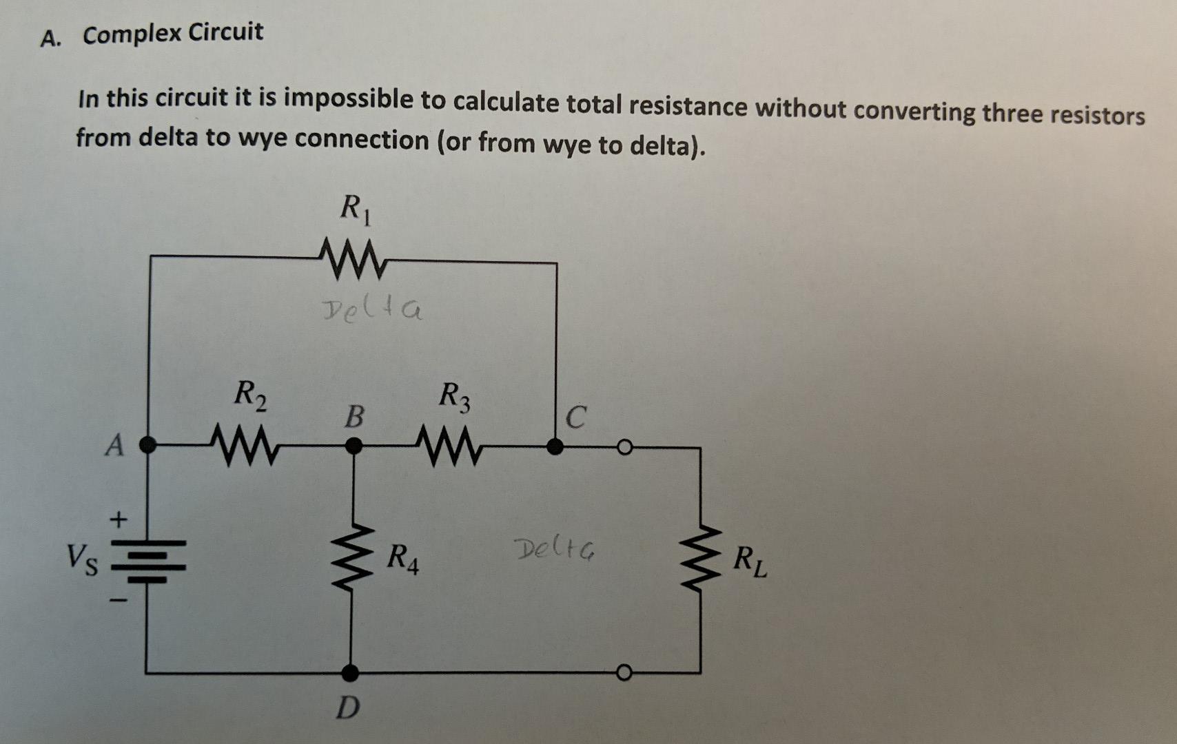 Solved A. Complex Circuit In this circuit it is impossible | Chegg.com
