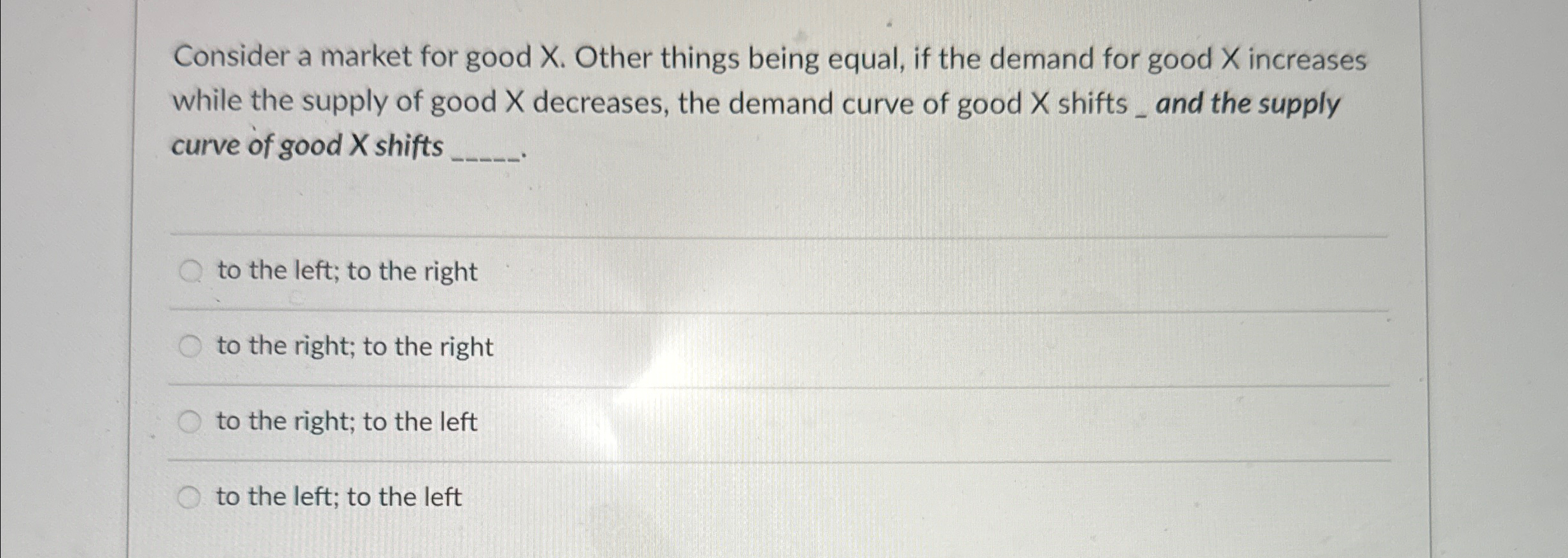 Solved Consider a market for good x. ﻿Other things being | Chegg.com