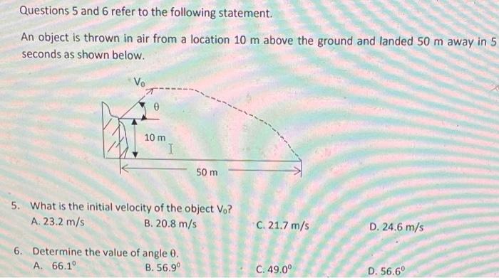 Solved Questions 5 and 6 refer to the following statement. | Chegg.com