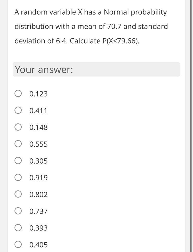 Solved A random variable X has a Normal probability | Chegg.com