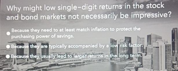 Solved Why might low single-digit returns in the stock and | Chegg.com