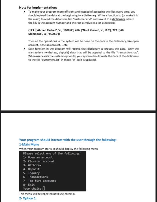 Solved Assume you are required to develop a banking system | Chegg.com