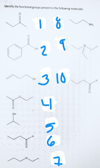 Solved Identify the functional groups present in the | Chegg.com