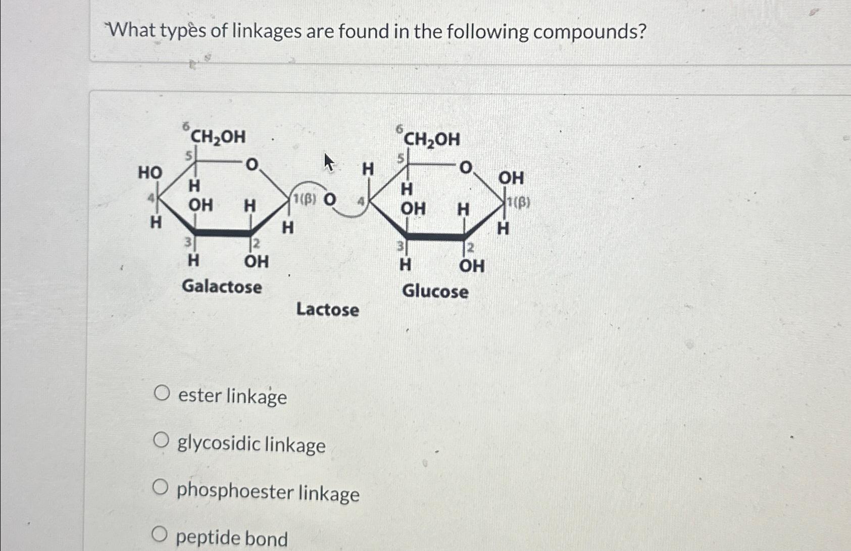 Solved What types of linkages are found in the following | Chegg.com Solved What types of linkages are found in the following | Chegg.com