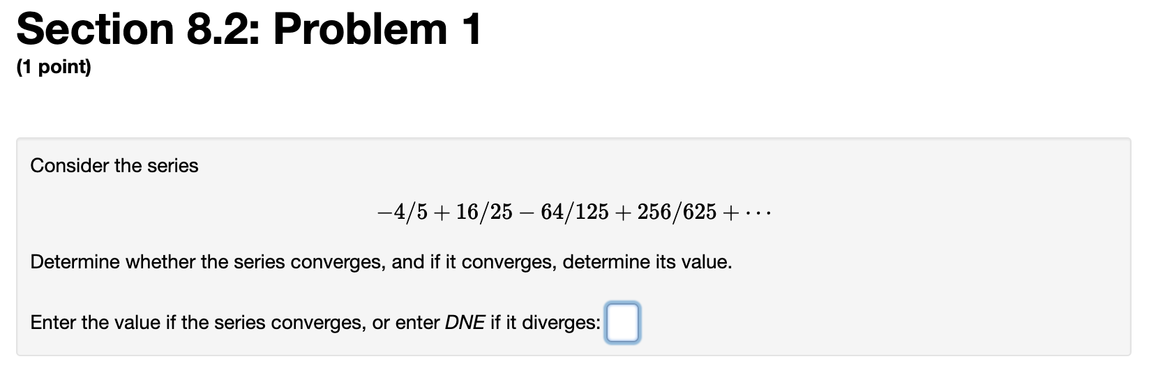 Solved Section 8.2: Problem 1(1 ﻿point)Consider the | Chegg.com