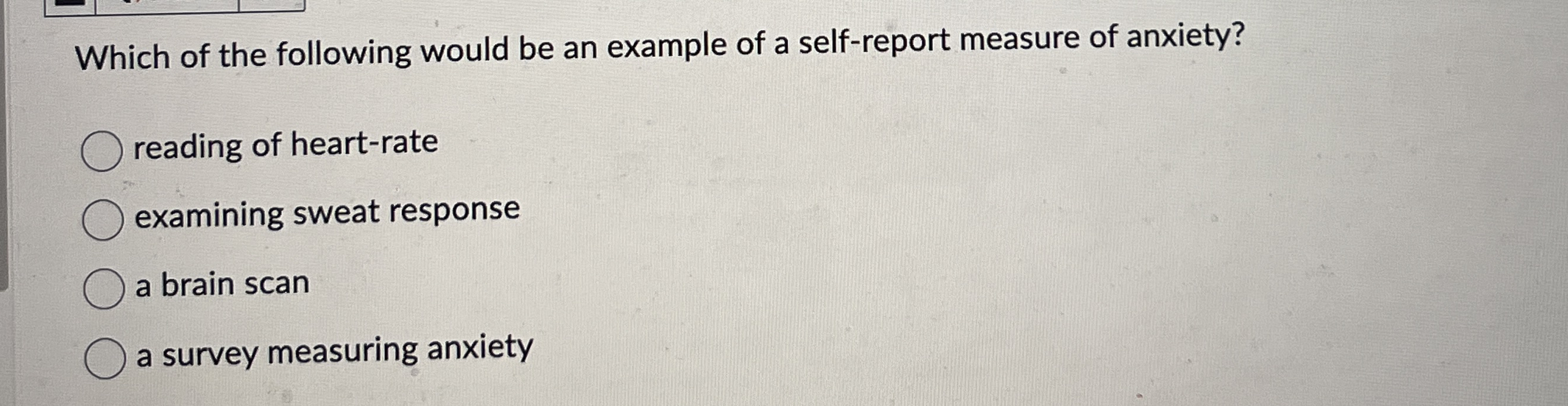 Solved Which of the following would be an example of a | Chegg.com