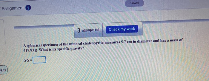 Solved ignment Saved 3 attempts left Check my work A sample | Chegg.com