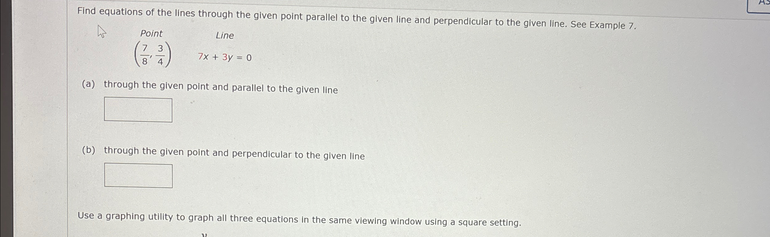 Solved Find equations of the lines through the given point | Chegg.com