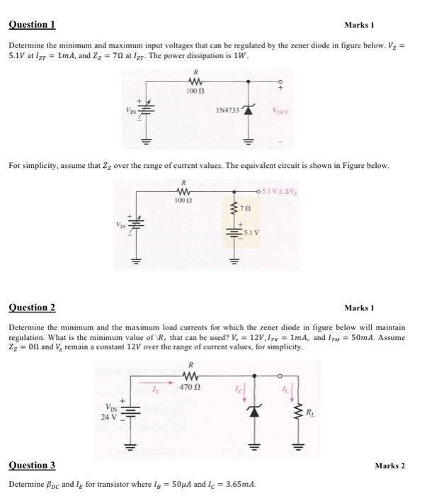 [Solved]: Marks 1 Question 1 Determine the minimum and maxi