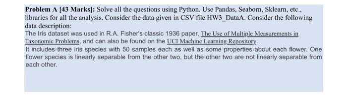 Solved answer by using oython and pandas solve from A3 To A7 | Chegg.com