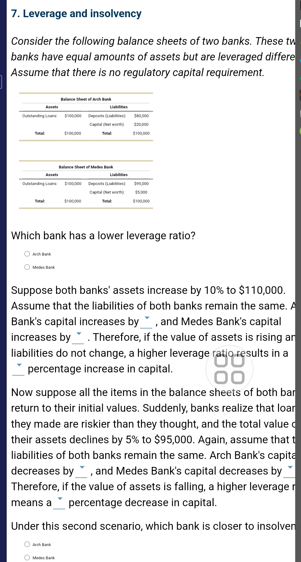 Solved Leverage and insolvencyConsider the following balance | Chegg.com