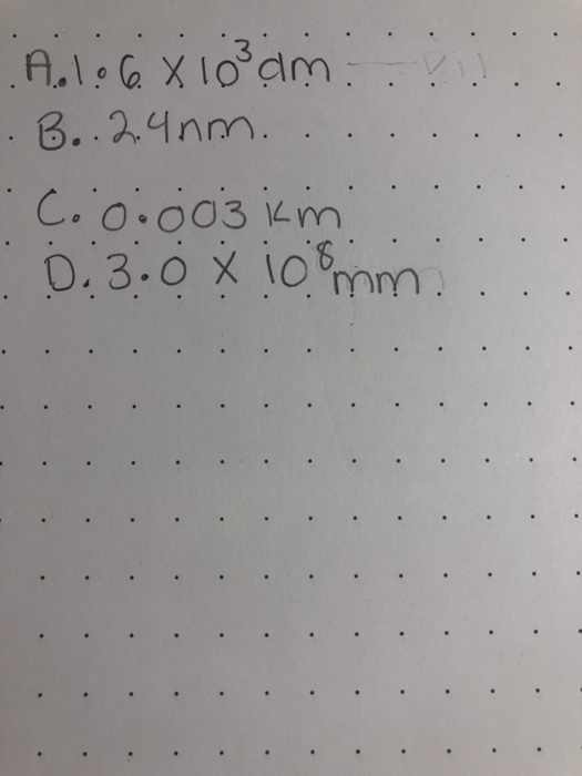 Solved using dimensional analysis convert each of the | Chegg.com