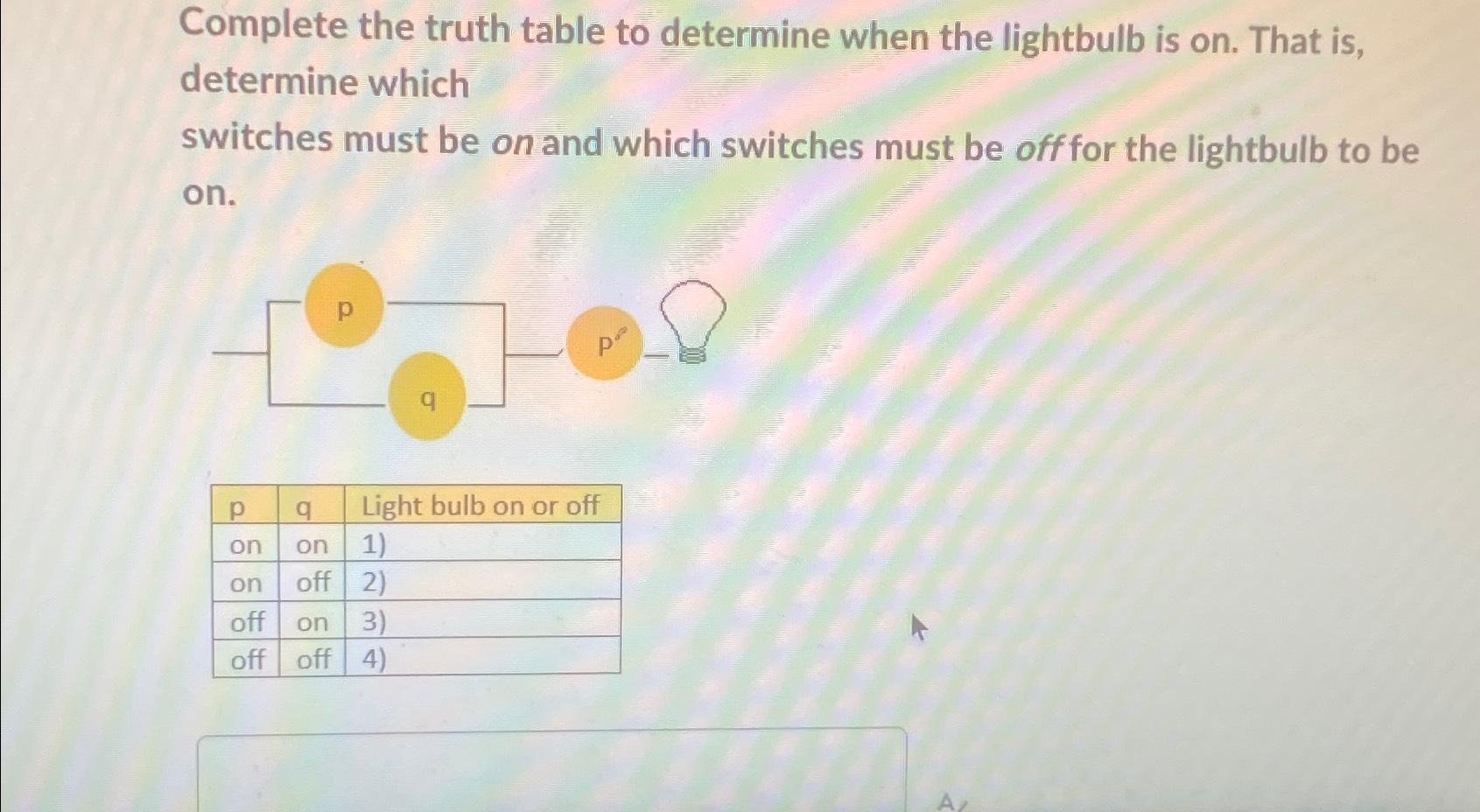 Solved Complete the truth table to determine when the | Chegg.com