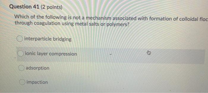 Solved Question 41 (2 points) Which of the following is not | Chegg.com