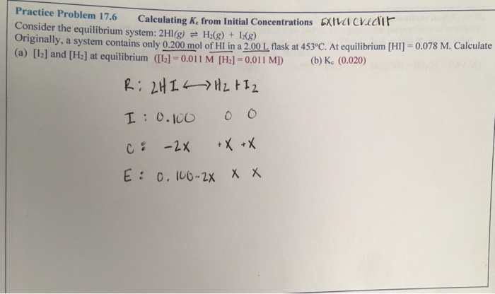 Solved e problem 17.6 Calculating Ke from Initial | Chegg.com