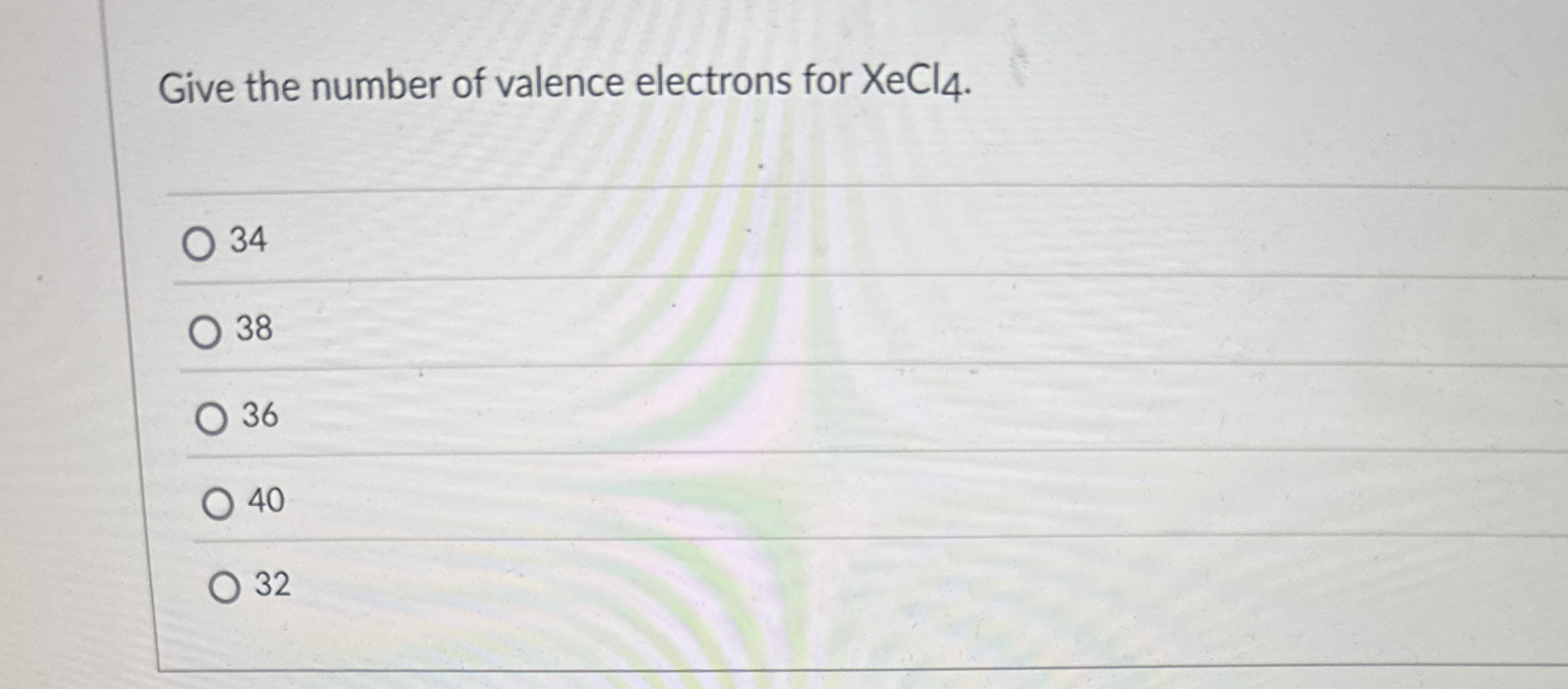 Solved Give the number of valence electrons for | Chegg.com