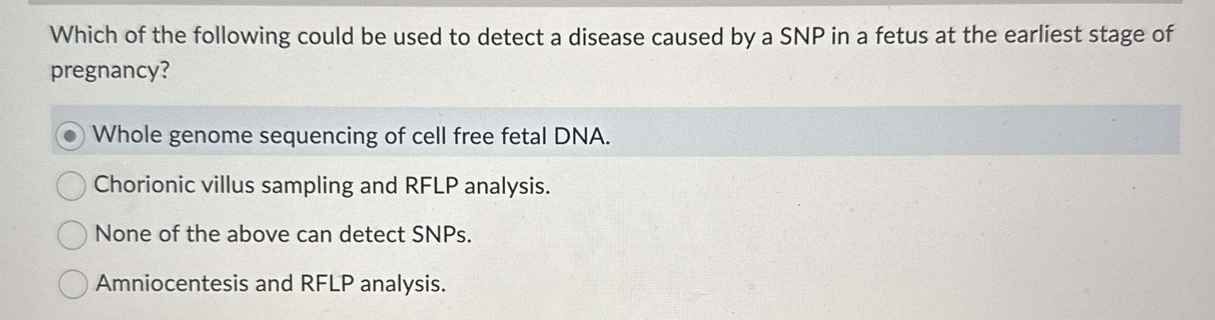 Solved Which of the following could be used to detect a | Chegg.com