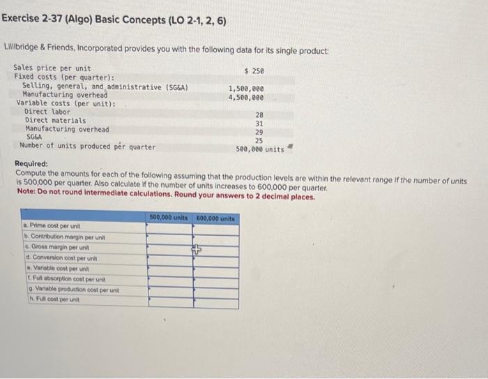 Solved Exercise 2-37 (Algo) Basic Concepts (LO 2-1, 2, 6) | Chegg.com Solved Exercise 2-37 (Algo) Basic Concepts (LO 2-1, 2, 6) | Chegg.com