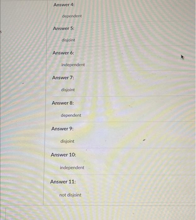 Solved Classify the following pairs of events as disjoint or | Chegg.com