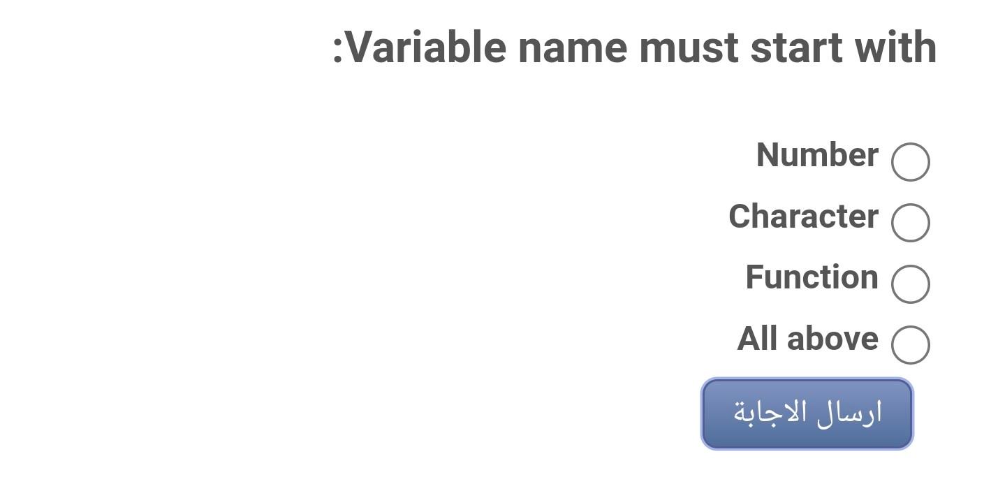 Solved :Variable name must start with Number Character | Chegg.com