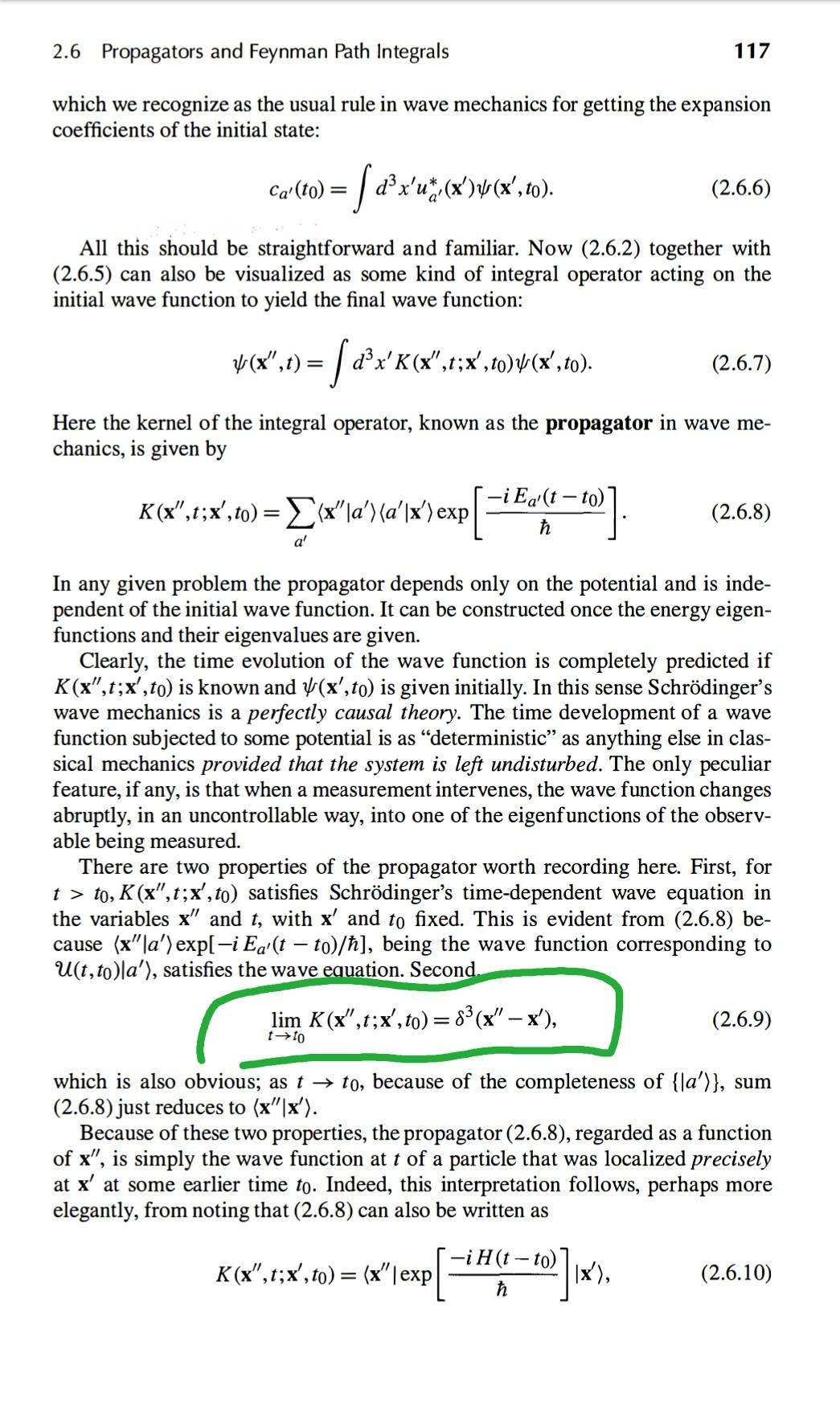 Solved 2.6 Propagators and Feynman Path Integrals 117 which | Chegg.com