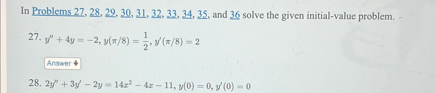Solved In Problems 27, 28,29,30,31,32,33,34,35?, ﻿and 36? | Chegg.com