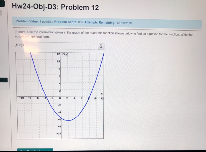 Solved Hw24-Obj-D3: Problem 12 Problem Value: 1 points). | Chegg.com
