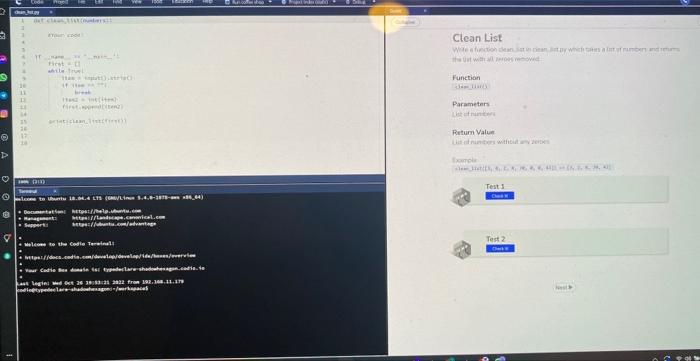 Solved Clean List Wrig a function cleandet in clean_lat oy | Chegg.com