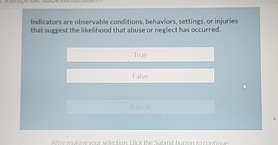 Solved Indicators are observable conditions, behaviors, | Chegg.com