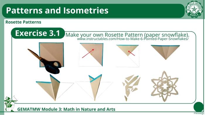 Solved Patterns and Isometries Rosette Patterns Exercise 3.1 | Chegg.com