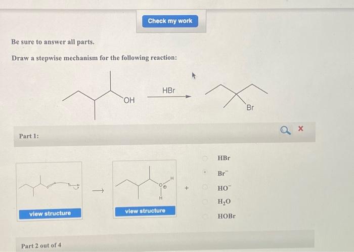 Solved Be sure to answer all parts. Draw a stepwise | Chegg.com