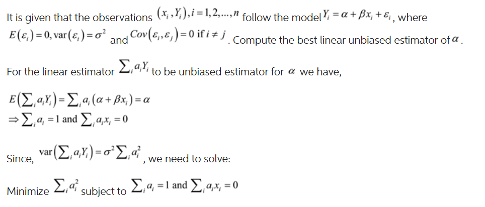 Solved How would I solve the minimization using lagrange | Chegg.com